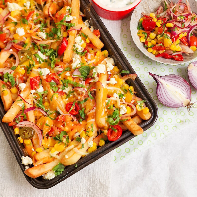 Four cheese loaded chips - Recipes | Dairy UK
